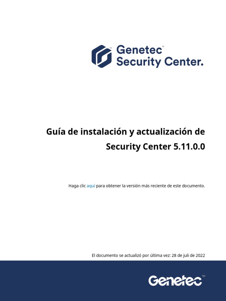 ES - Security Center Installation and Upgrade Guide 5.11.0.0 | PDF ...