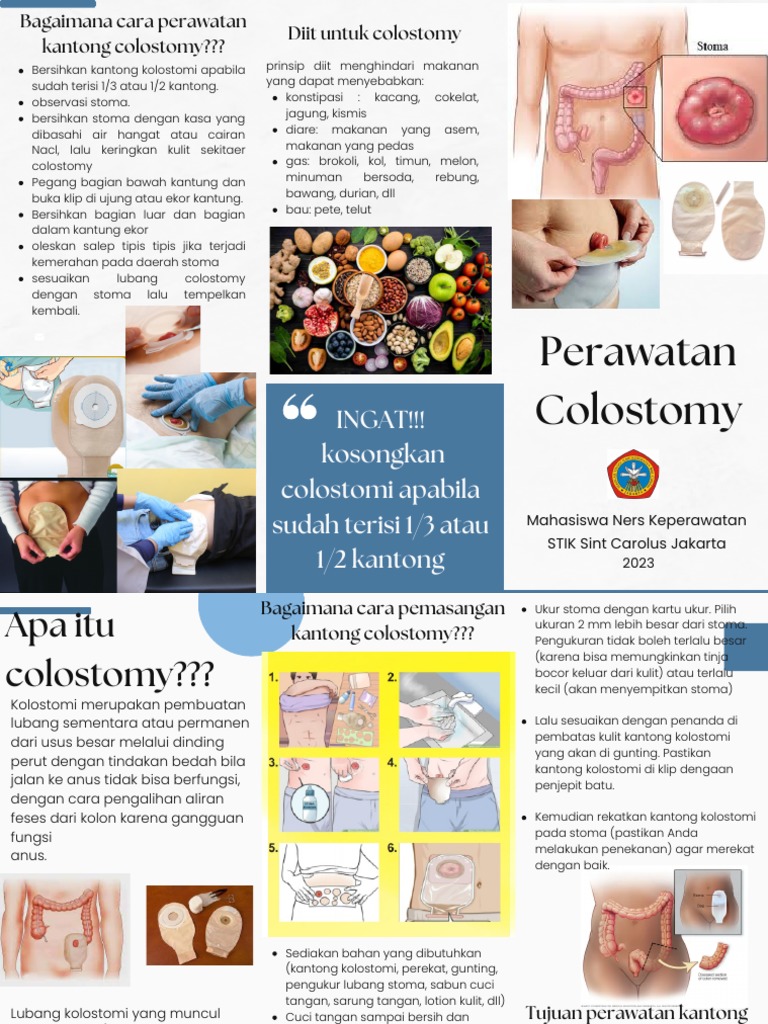 leaflet perawatan colostomy | PDF