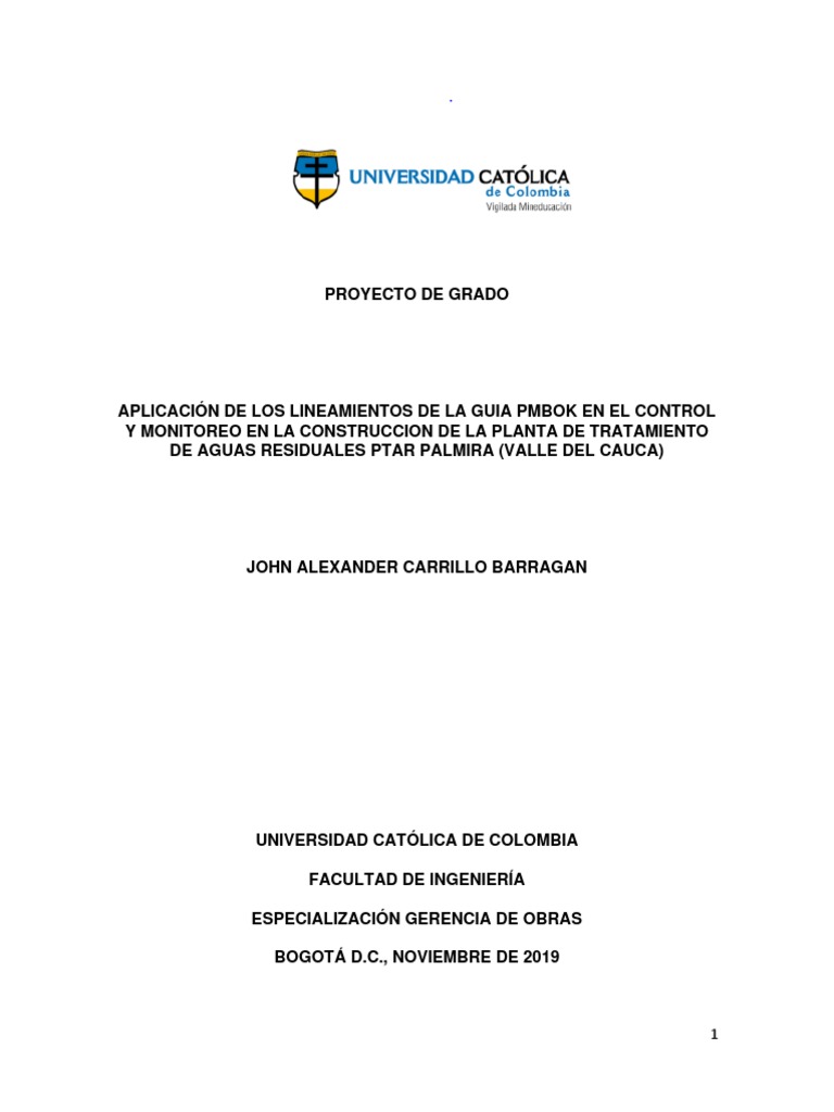Proyecto PTAR Palmira - DEF | PDF