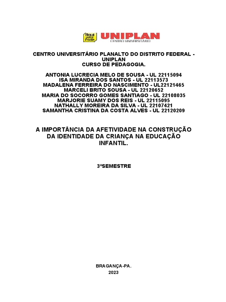 Pre Projeto Uniplan | PDF