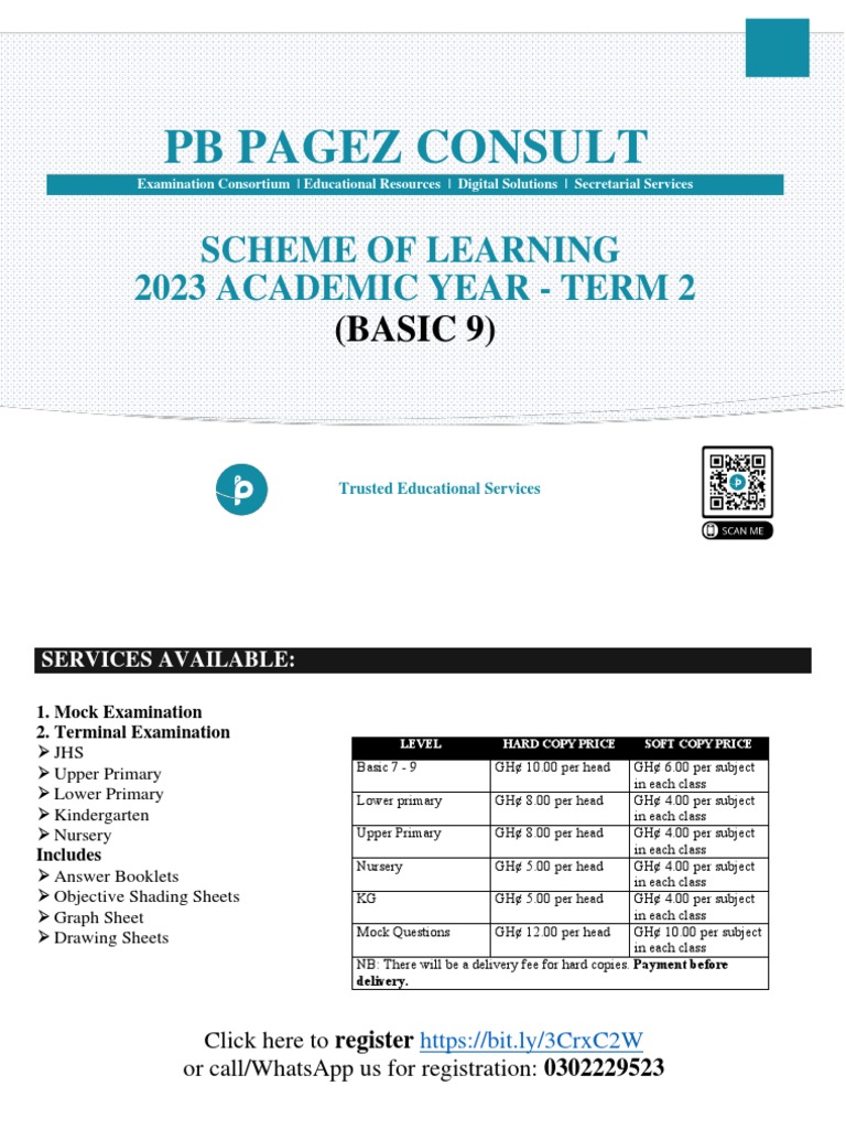 Basic 9 Schemes 23t2 1 | PDF | Teachers | Essays