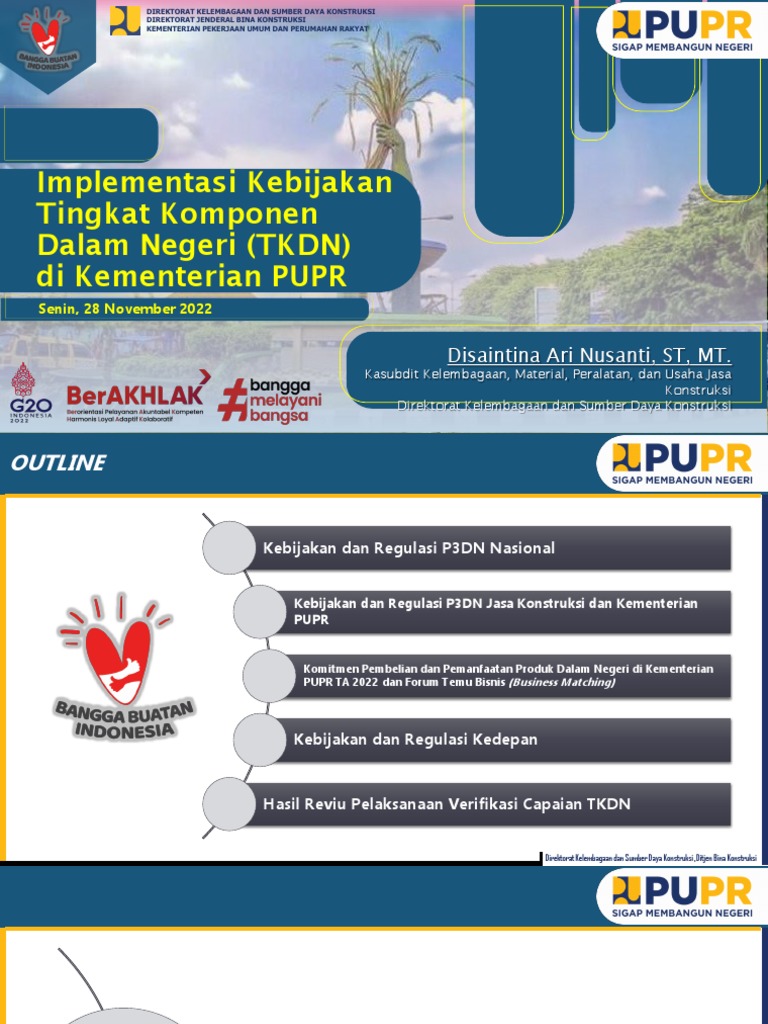 Kebijakan P3DN Kementerian PUPR 2022 | PDF