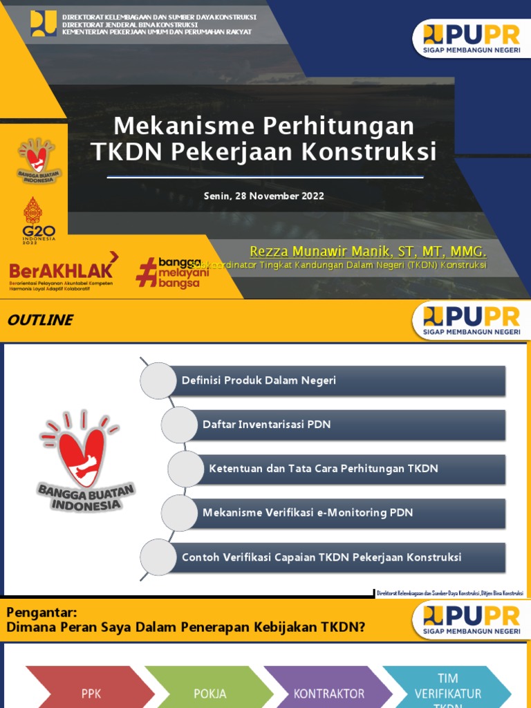 Mekanisme Perhitungan TKDN Konstruksi | PDF | Pengelolaan Keuangan & Uang