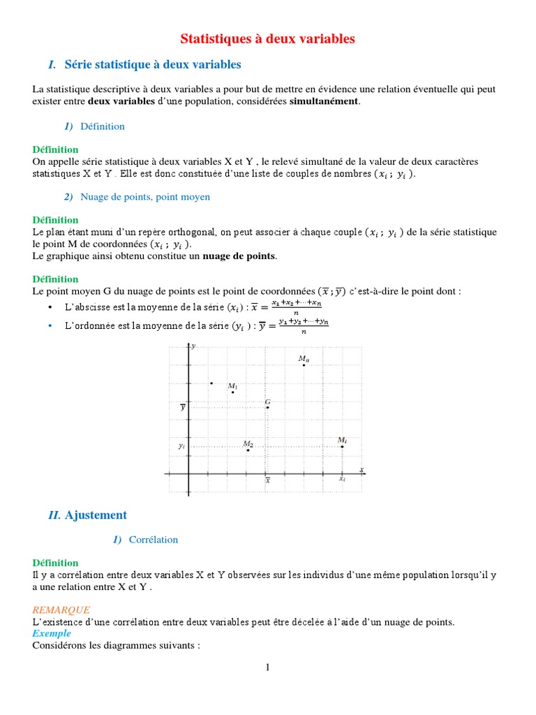 Cours 3 Statistiques 2 Variables | PDF | Ordinateurs
