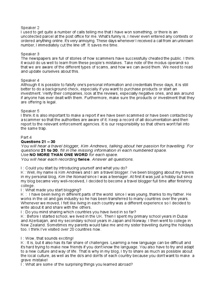 2021 Spm Listening Module Bahasa Inggeris Pdf