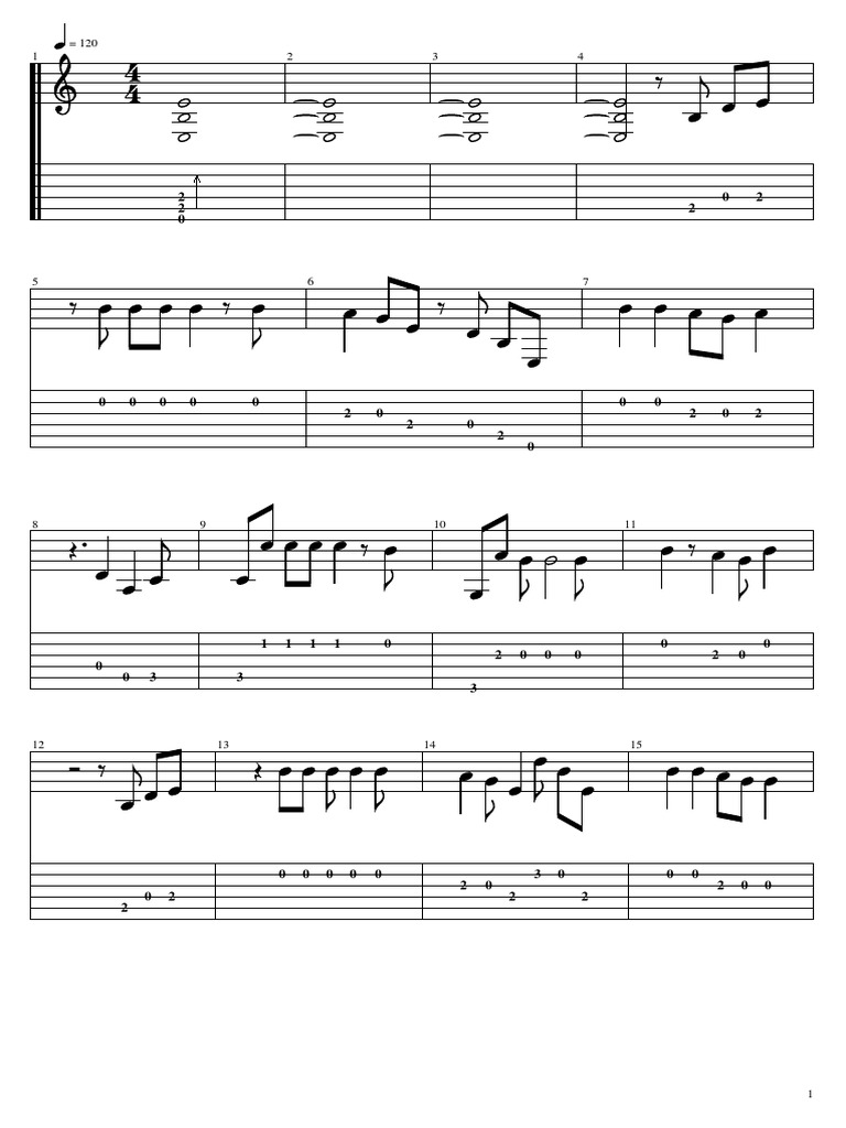 The Easiest Guitar Tabs - Pokemon Theme | PDF