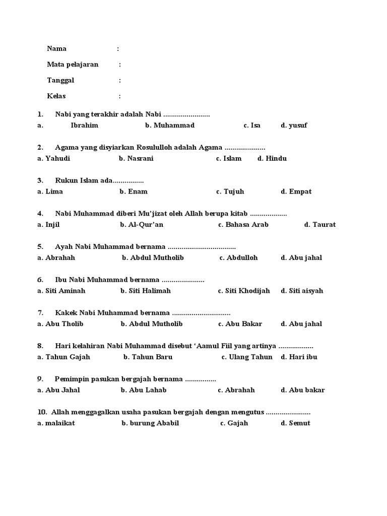 Soal Ski Mdta | PDF