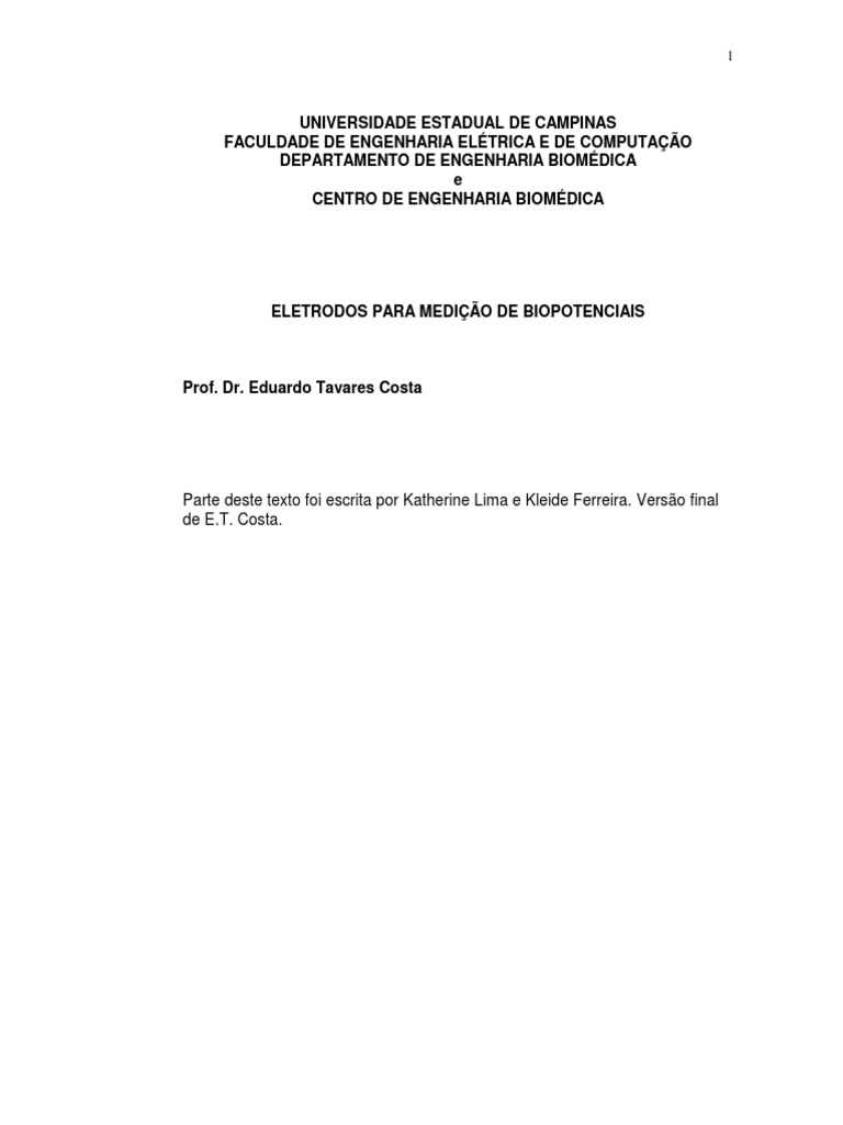 Transdutores - Eletrodos1 | PDF | Ciências e Matemática