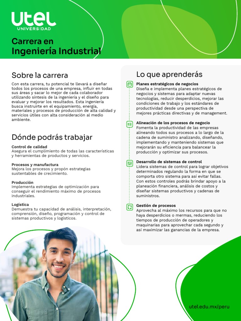 Utel Peru Fichas Tecnicas Carrera Ingenieria Industrial Fb1ac075fd | PDF | Logística | Business