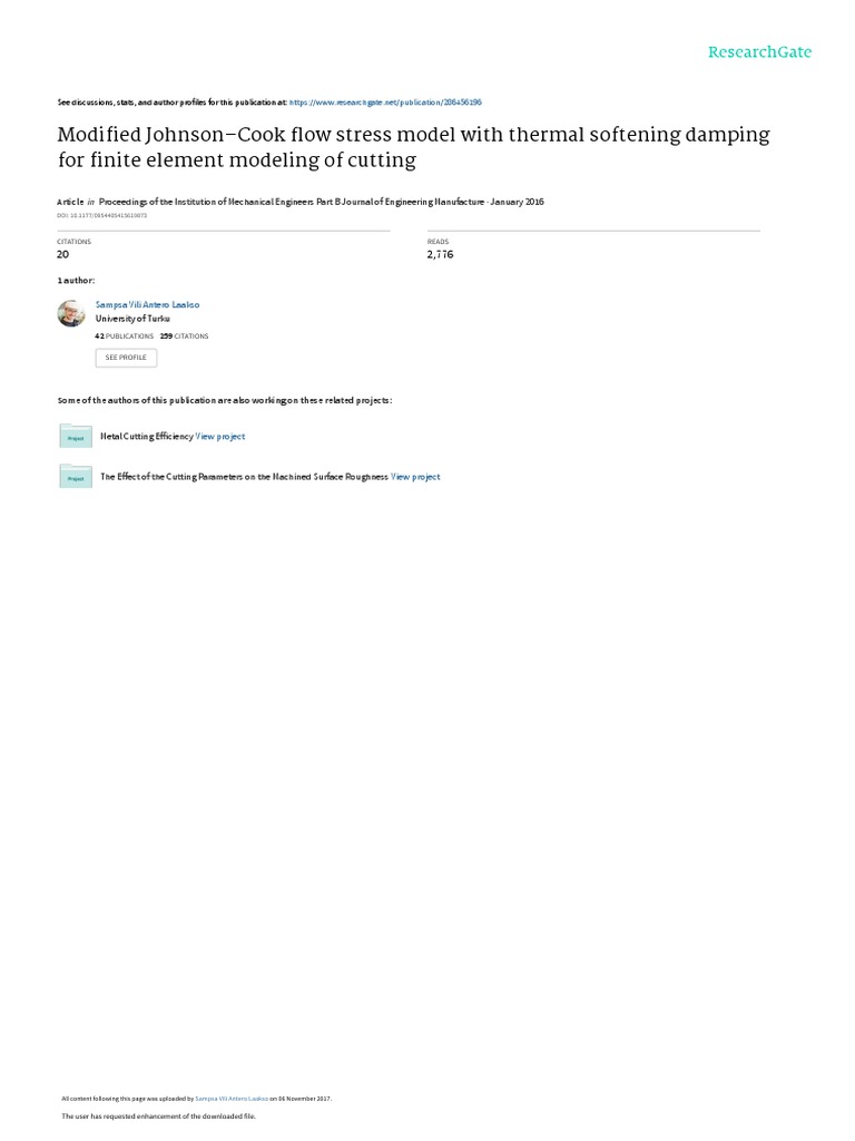 Modified_Johnson-Cook_flow_stress_model_with_therm | PDF | Deformation ...