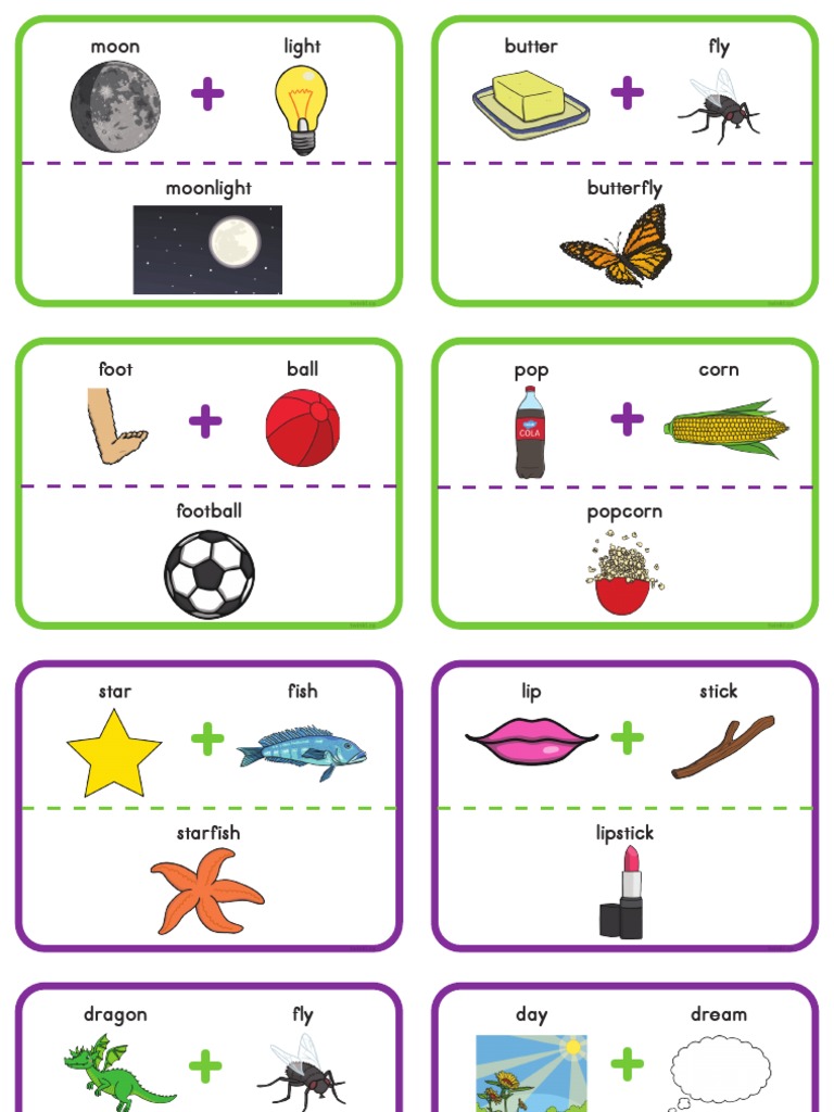 Compound Word Matching Game | PDF