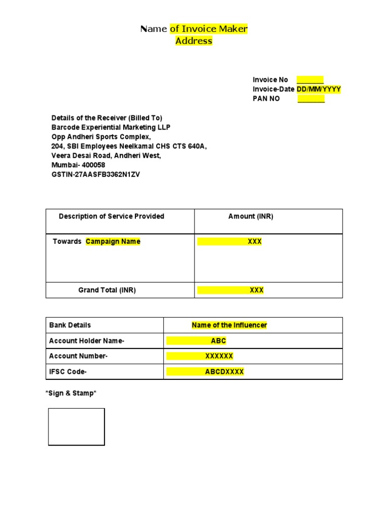 Invoice Format | PDF