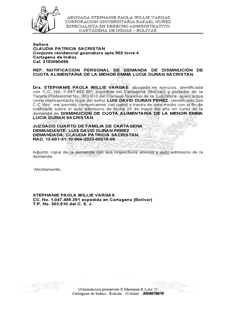 NOTIFICACION PERSONAL | PDF