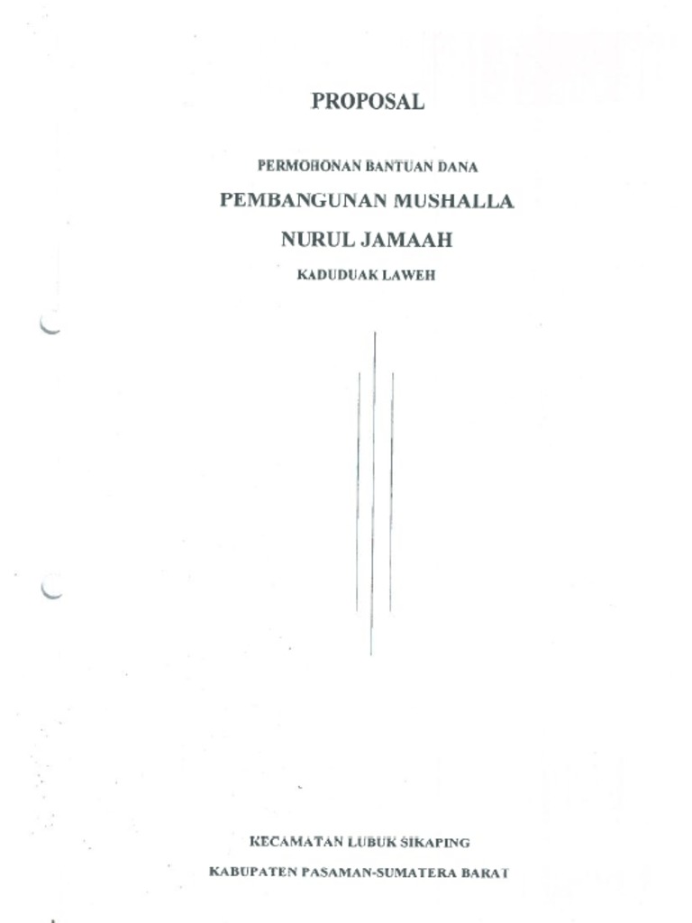 Proposal Mushalla Nurul Jama | PDF