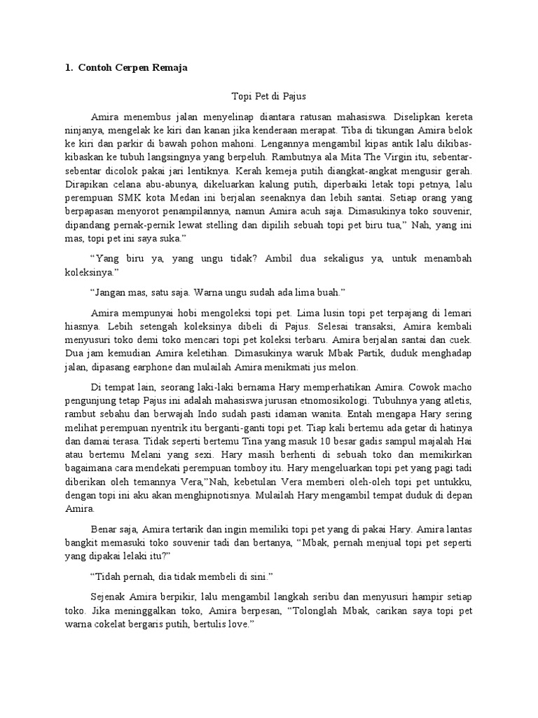 Contoh Cerpen Remaja | PDF
