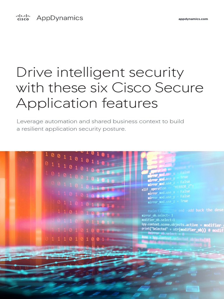 Drive Intelligent Security With These Six Cisco Secure Application ...