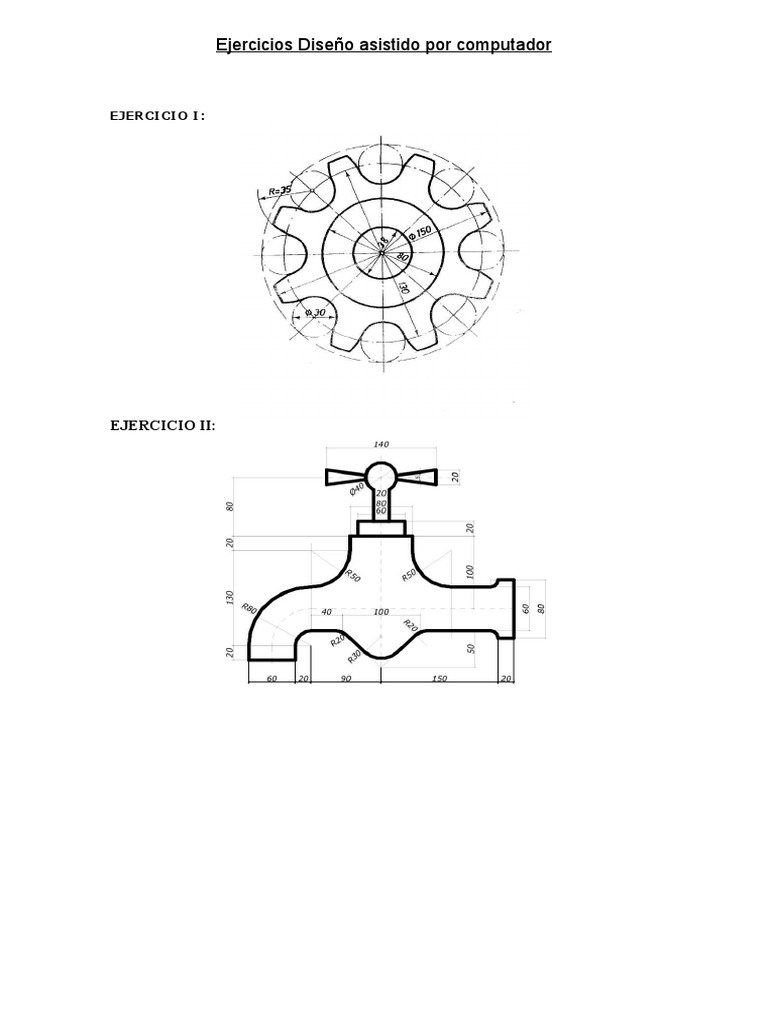 Ejercicios Diseño Asistido Por Computador | PDF