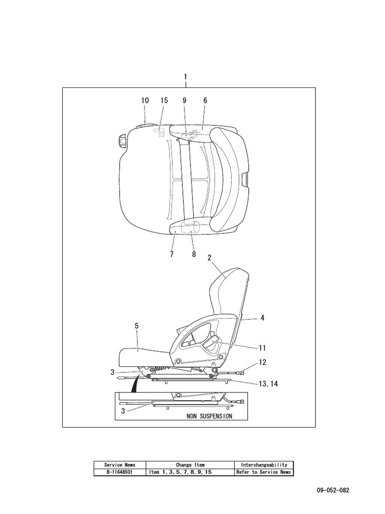 Suspension and Non-Suspension Seat Parts | PDF