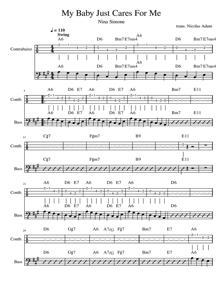 My Baby Just Cares For Me Lead Sheet | PDF