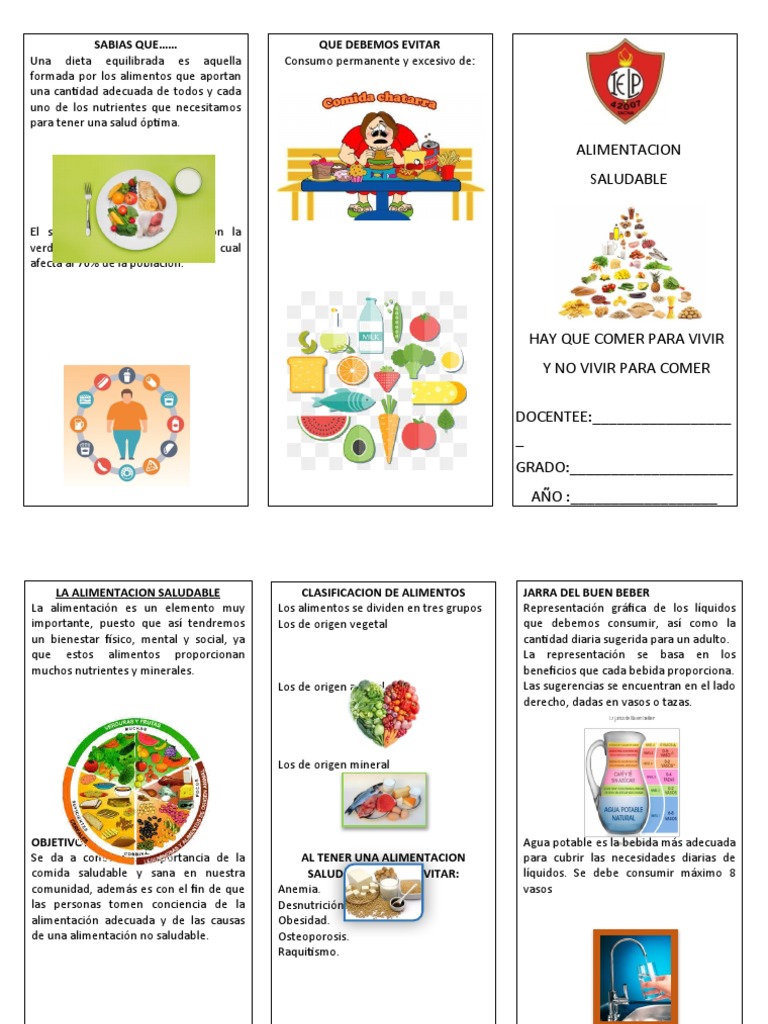 Triptico-de-alimentacion-saludable-4 | PDF