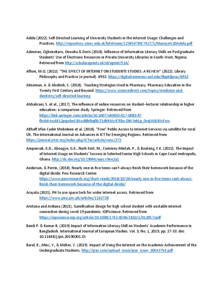 RS References | PDF | Information Literacy | Learning