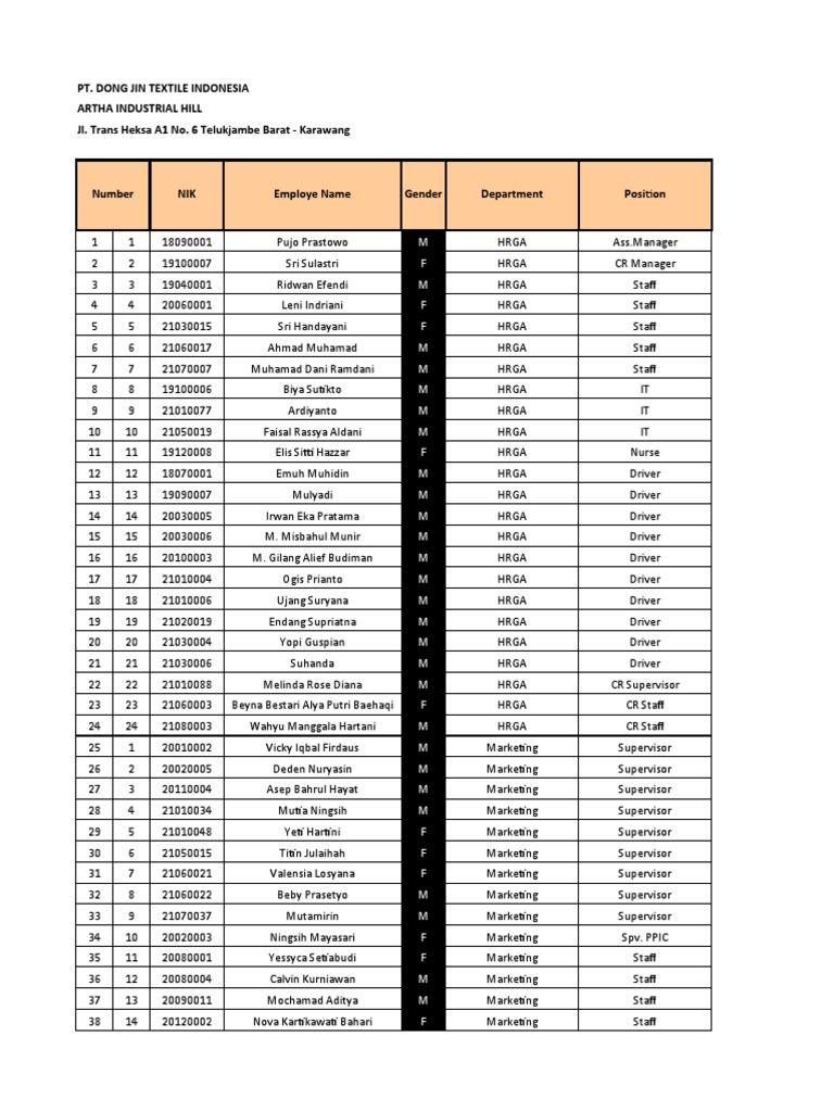 Master Data | PDF | Textiles