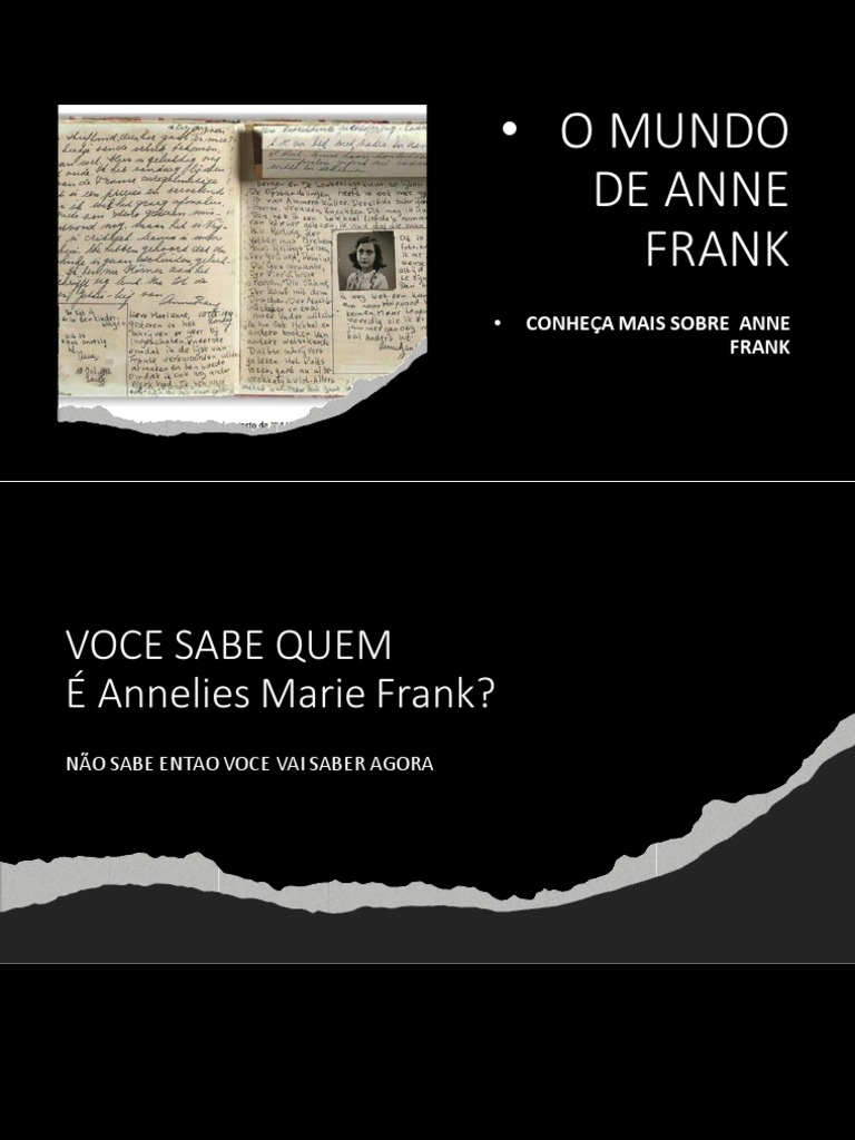 Apresentação Anne Frank (1) | PDF