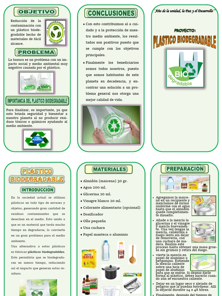 Proyecto Plastico Biodegradable | PDF