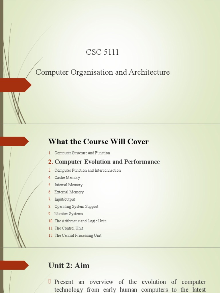 Unit 2.1 - Computer Evolution and Performance | PDF