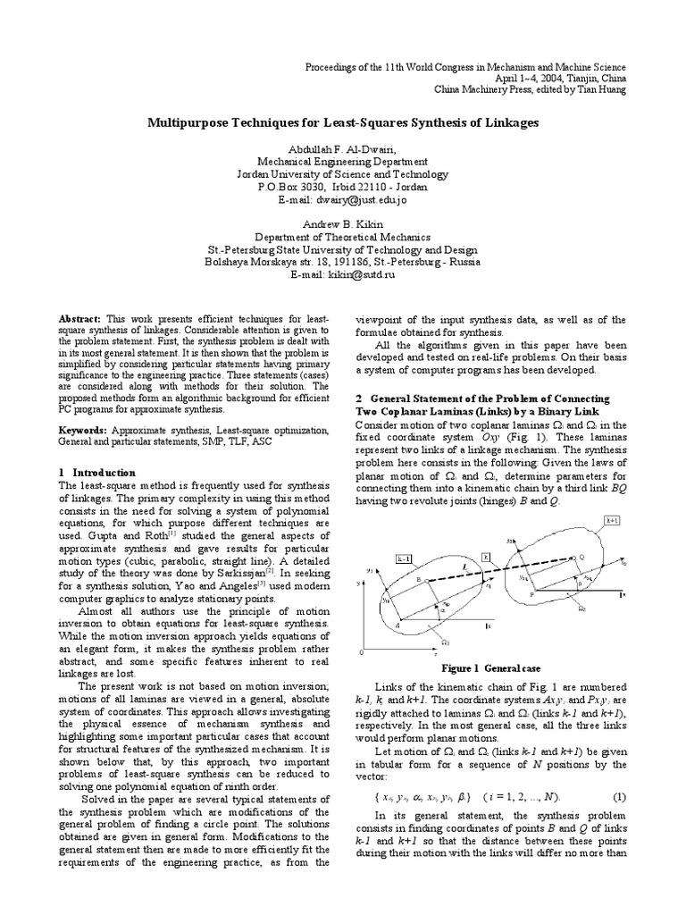 ARTIKEL - Multipurpose Techniques For Least-Squares Synthesis of ...