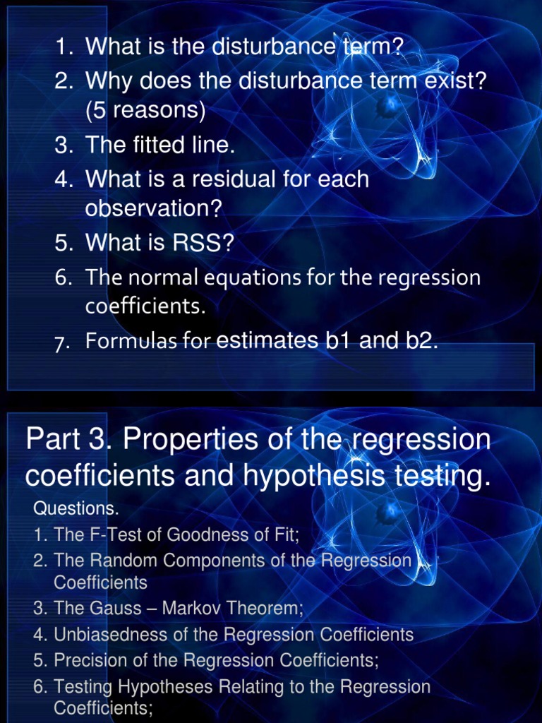 Regression Analysis of the Relationship Between a Dependent Variable Y ...