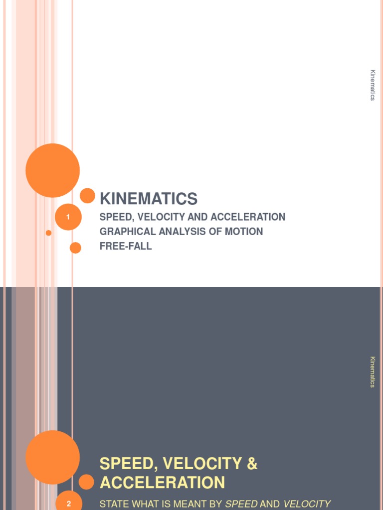 Kinematics (Grade 10) | PDF