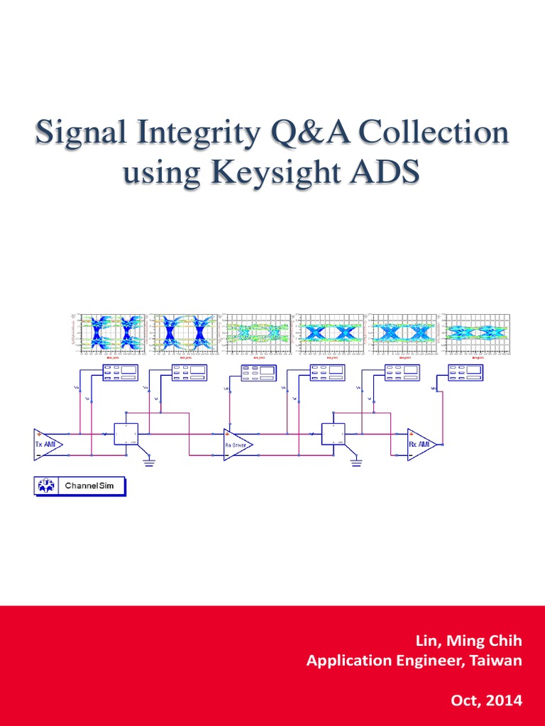 Keysight ADS Signal Integrity Guide | PDF | Spice | Transmission Line