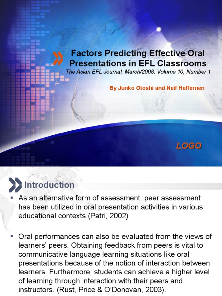 Factors Predicting Effective Oral Presentations in EFL Classrooms | PDF ...