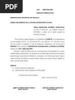 Escrito Poniendo A Derecho A Un Contumaz | PDF