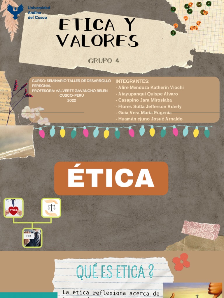 ETICA Y VALORES | PDF