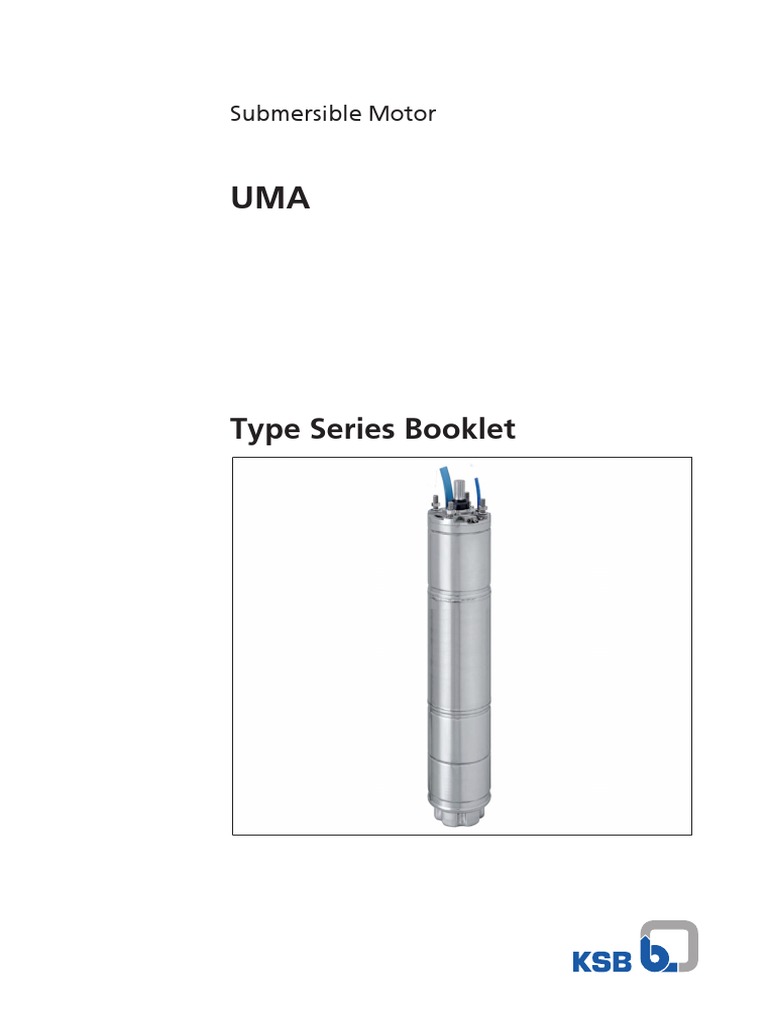 Type Series Booklet: Submersible Motor | PDF | Electric Motor | Pump