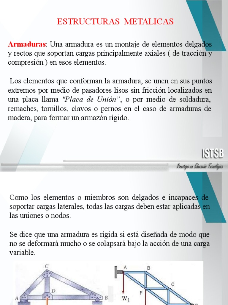 Estructuras Metalicas-Armaduras | PDF | Braguero | Ingeniería mecánica