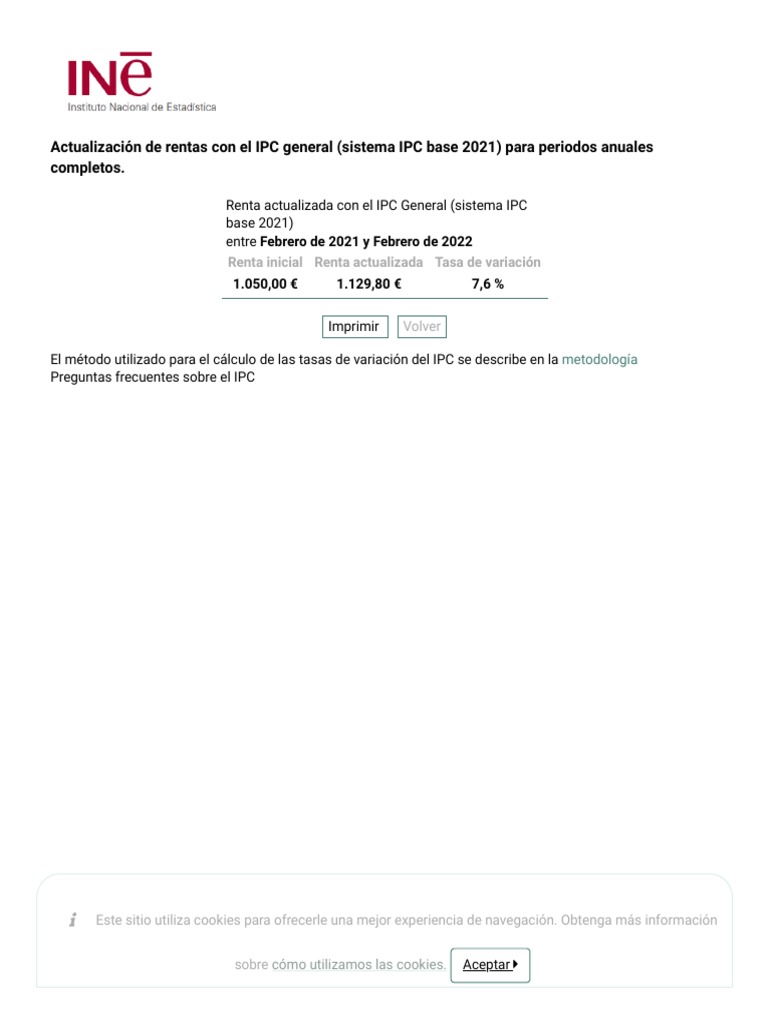 Actualización de Rentas con IPC 2021 | PDF
