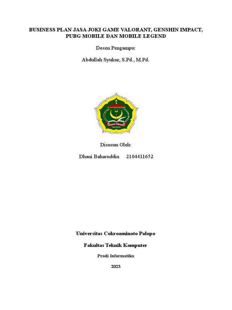 Business Jasa Joki Game | PDF