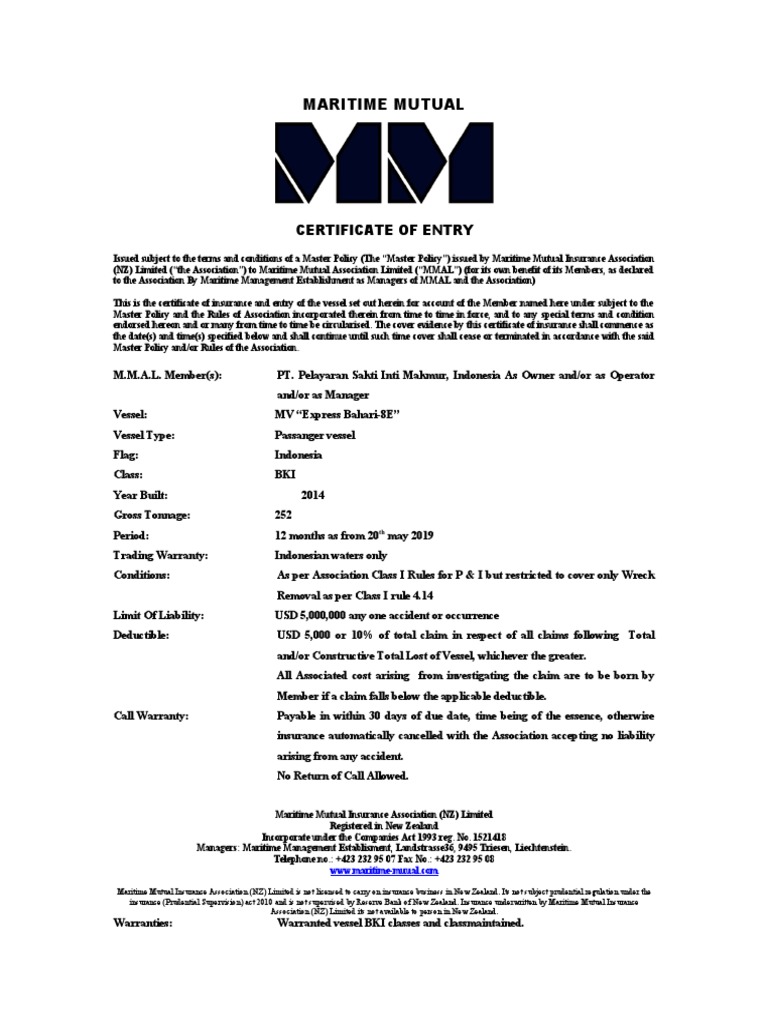 Maritime Mutual | PDF | Business | Law