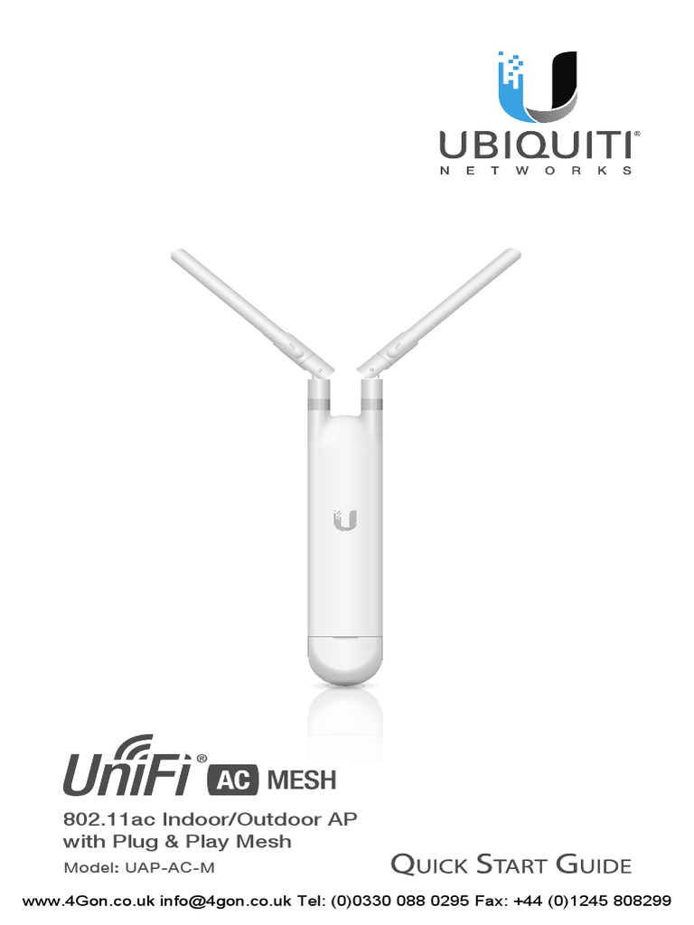 Guía Rápida UniFi - AP-AC-M | PDF | Computer Network | Wi Fi