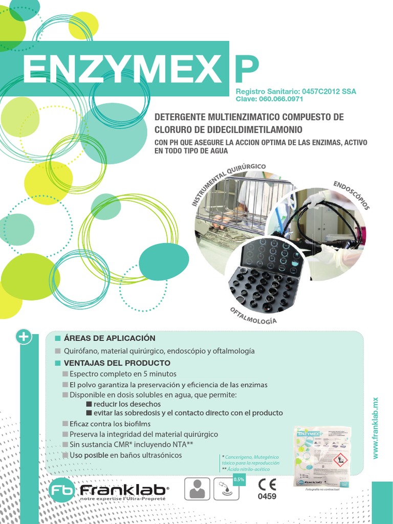 Enzymex P - Ficha Técnica | PDF | Agua | Química