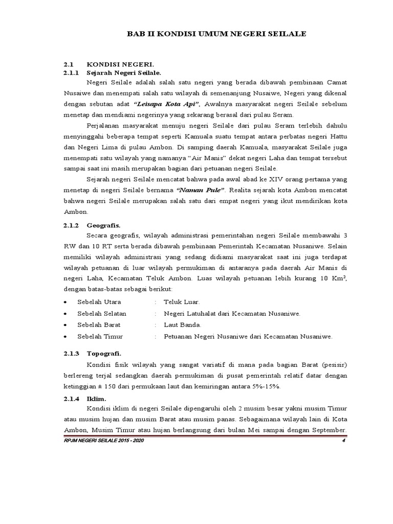 04 Bab Ii Profil Negeri | PDF