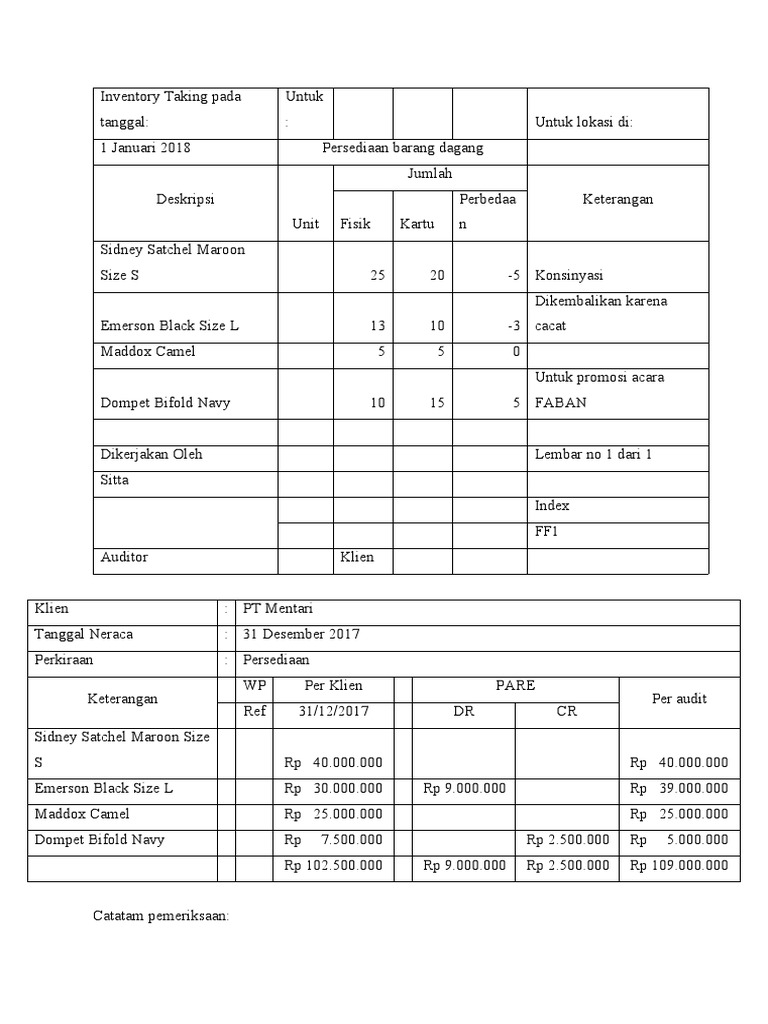 Lab. Auditing EKSI4414 Tugas 3 | PDF