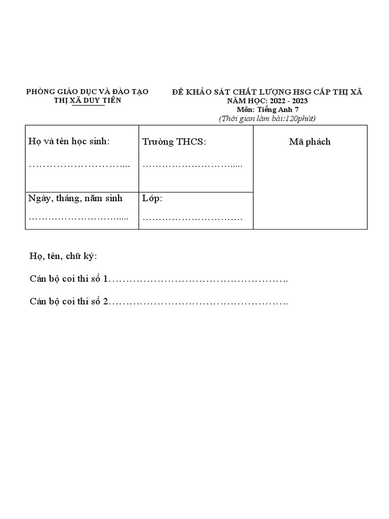 DE HSG ANH 8 CHUAN | PDF