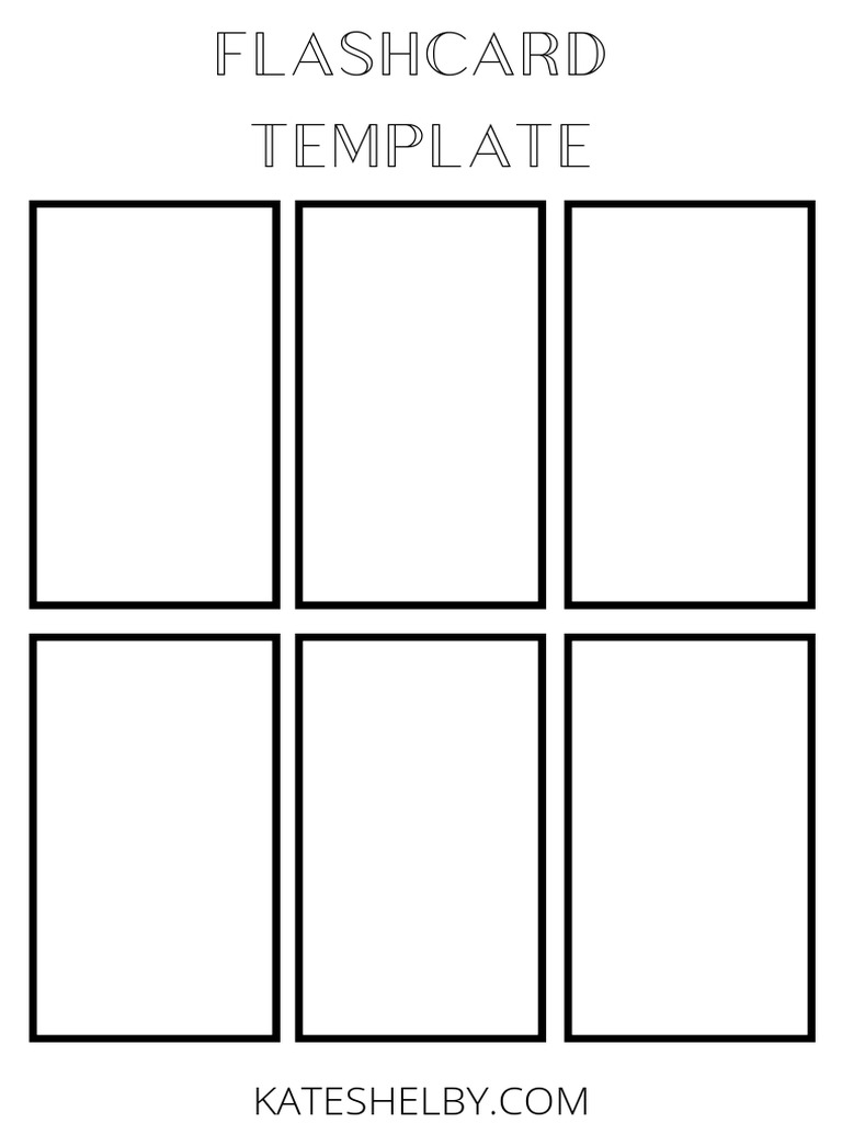 Flashcard Template 6hzxtg | PDF