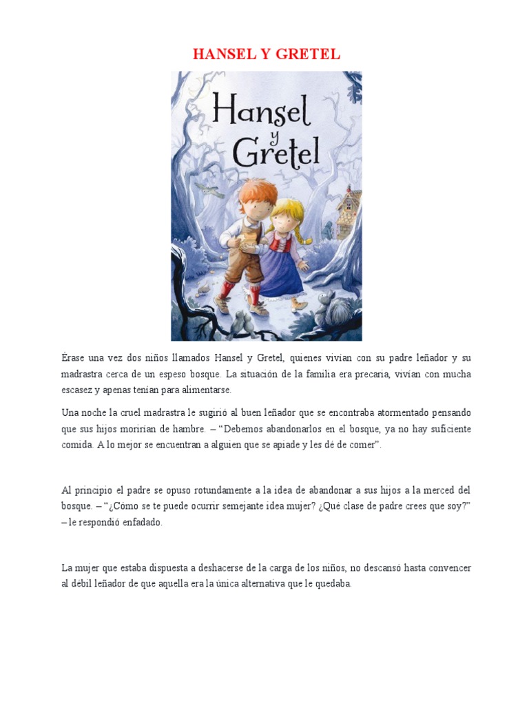 Hansel y Gretel | PDF | Blanco como la nieve | Hansel y Gretel (Ópera)