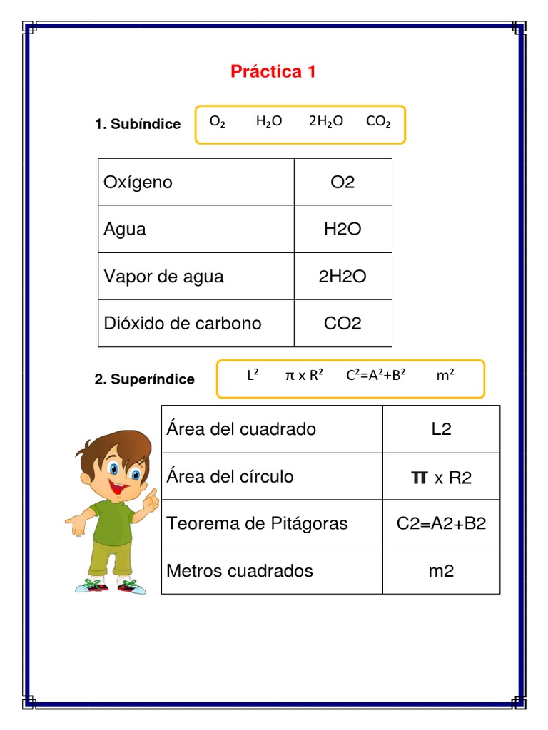 Subindice y Superindice - Word | PDF