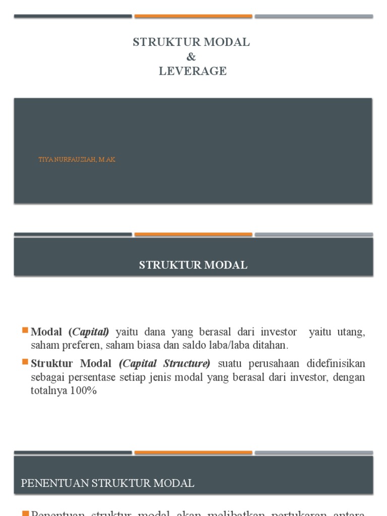 Struktur Modal Dan Leverage-1 | PDF | Teknologi & Rekayasa